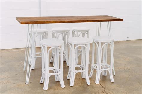 White Bentwood Stool Twilight Glamping