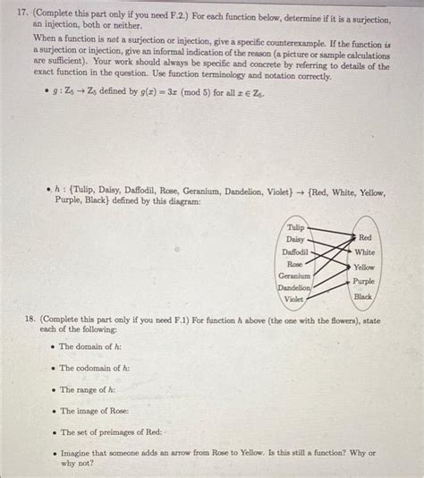 Solved 17 Complete This Part Only If You Need F 2 For