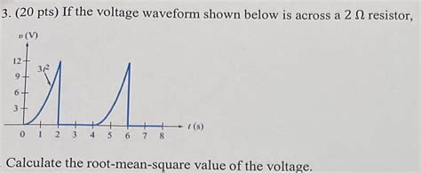 Solved Pts If The Voltage Waveform Shown Below Is Chegg Com