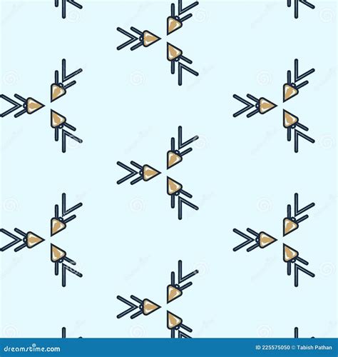 Illustration Of Abstract Seamless Pattern Design With Triangular Shapes Stock Illustration
