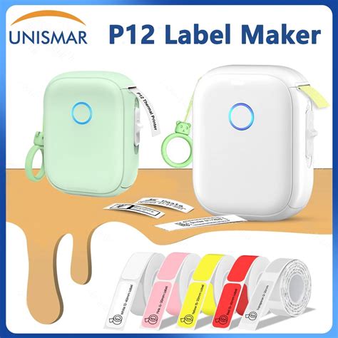 Inkless Thermal Printer P12 Portable Label Printer Bluetooth Wireless