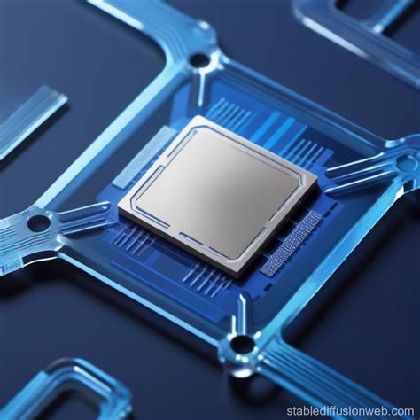 Biochip With Predominant Blue Hues Stable Diffusion Online