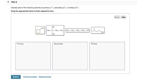 Solved Part A Classity Each Of The Following Alcohols As Chegg Com