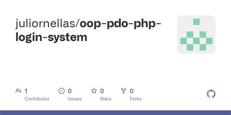 Github Juliornellasoop Pdo Php Login System