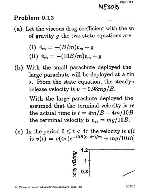 Exam 1 With Problem System Dynamics And Control Me 3015 Docsity