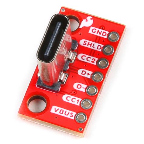 Sparkfun Usb C Breakout Vertical The Pi Hut