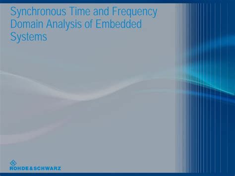 Synchronous Time And Frequency Domain Analysis Of Embedded Systems Pdf