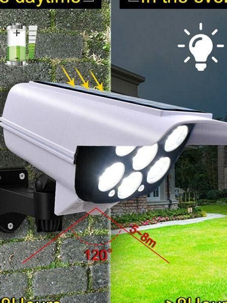 Street Spotlight Security Simulation Dummy Camera Solar Lamp LED Outdoor Motion Sensor Light