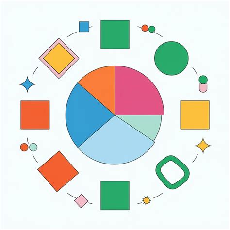 A Vibrant And Colorful Pie Chart Divided Into Three Segments Premium Ai Generated Vector