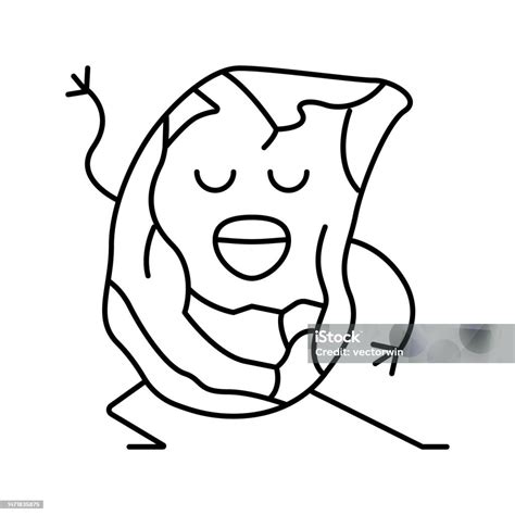 스테이크 고기 캐릭터 라인 아이콘 벡터 일러스트 레이 션 고기에 대한 스톡 벡터 아트 및 기타 이미지 고기 귀여운 돼지