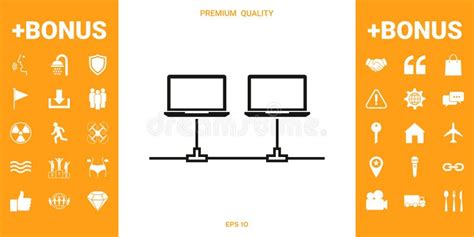 Computer Network Icon Stock Vector Illustration Of Computer