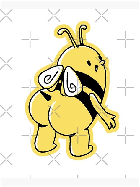 Bee Butt Character Poster For Sale By Ibruster Redbubble