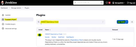 Integration Of Owasp Dependency Check With Jenkins