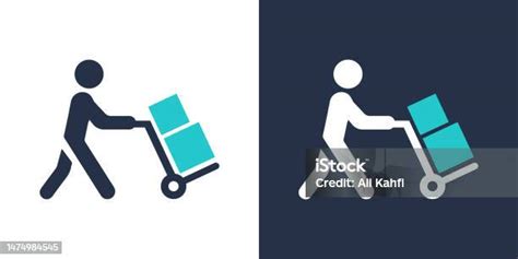 택배 아이콘입니다 단색 아이콘 벡터 그림입니다 웹 사이트 디자인 로고 앱 템플릿 Ui 등 판지 상자에 대한 스톡 벡터 아트 및 기타 이미지 Istock