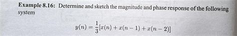 Solved Example 8 16 Determine And Sketch The Magnitude And Chegg Com