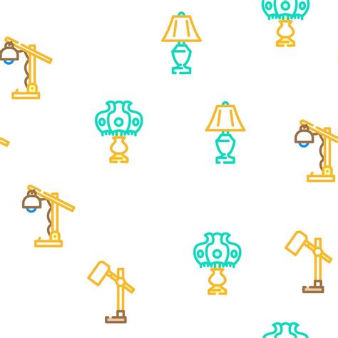 Lamp Table Light Home Desk Vector Seamless Pattern 21752347 Vector Art