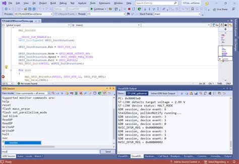 Using St Link Gdb Server To Debug Stm32 Devices Visualgdb Tutorials