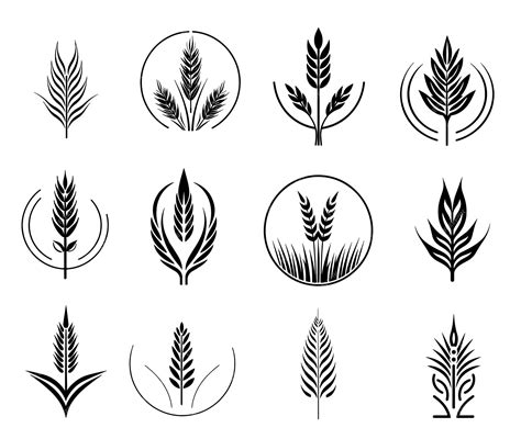 Premium Vector Wheat Set Of Symbols And Signs Ears Icon Set Hand Drawn Vector Outline Linear Style