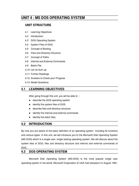 Pdf Unit 4 Ms Dos Operating System Dokumen Tips