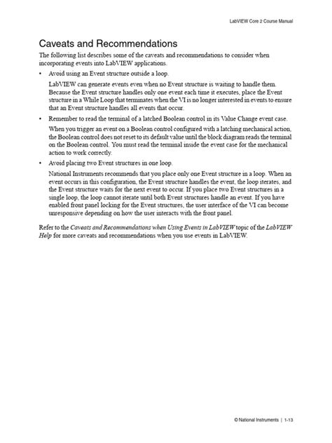 Labview Tm Core 2 Course Manual 21 30 Pdf Technology And Engineering