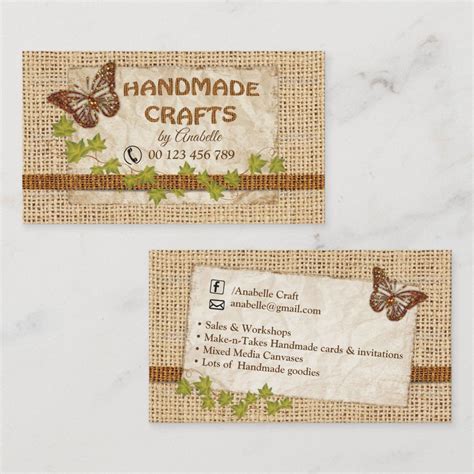 Handmade Crafts Business Card Zazzle