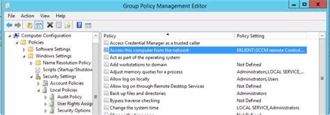SCCM Remote Control And The Access This Computer From The Network Setting CCMEXEC COM