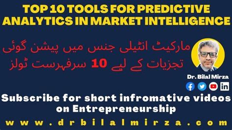 Bilal M On Linkedin Top 10 Tools For Predictive Analytics In Market Intelligence