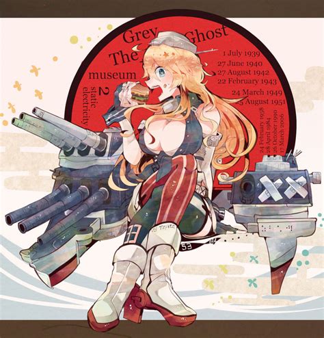 Itomugi Kun Iowa Kancolle Kantai Collection Highres 10s 1girl Blonde Hair Blue Eyes