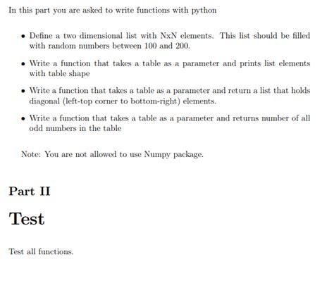 Solved In This Part You Are Asked To Write Functions With Chegg