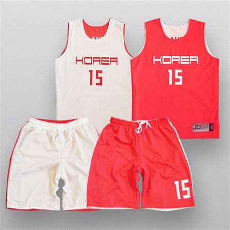 양면 Ba02 네온레드 화이트 농구유니폼 제작 플라이어