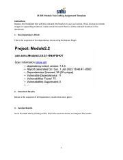CS Module Two Coding Assignment Dependency Check Results Course Hero
