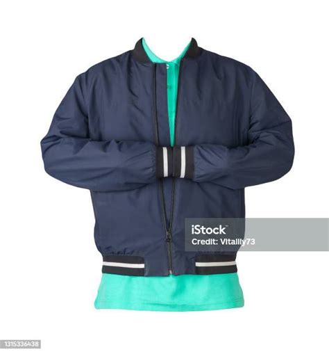 흰색 배경에 고립 된 남성 보머 재킷과 셔츠 패셔너블한 캐주얼 웨어 0명에 대한 스톡 사진 및 기타 이미지 0명 T 셔츠 검은색 Istock