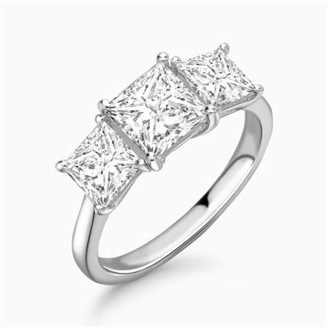 Venus Lab Grown Princess Diamond Trilogy Ring Bercott Jewellers