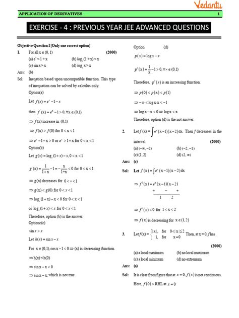 Application Of Derivative Ex 4 Pdf Mathematical Analysis Geometry