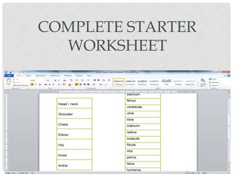 Aqa Gcse Pe Bones Structure And Function Of The Skeleton Teaching