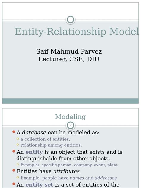 Entity Relationship Model Pdf Conceptual Model Inheritance Object Oriented Programming