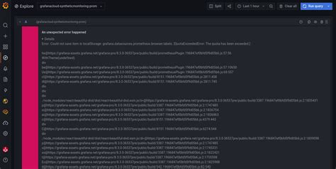 Storage Improve Local Storage Error Handling Issue Grafana Grafana GitHub