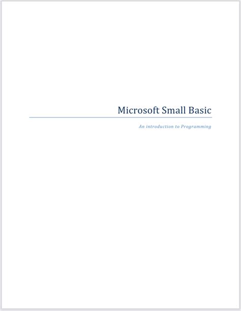 Github Gkorpaldreamspark Smallbasic Introduction To Programming Using Small Basic