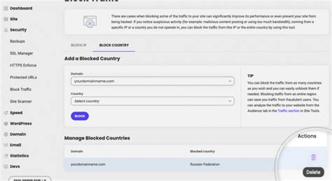 How To Use The Block Traffic Tool SiteGround KB