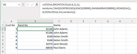 Excel Randarray Create Random Number Duplicate Number Has Same Random Number No Other