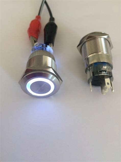 Botoeira Botão Push Button Start Pulso Led 12v 24v Inox R 4599 Em Mercado Livre