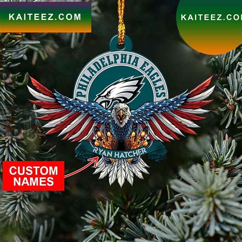 Nfl Philadelphia Eagles Xmas American Us Eagle Ornament Kaiteez