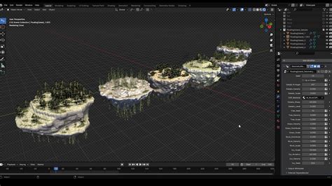 Floating Island Procedural Geometry Node Blender 3d Model Cgtrader