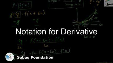 notation for derivative math lecture sabaq pk youtube