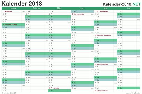 Kalender 2018 Mit Feiertagen And Ferien