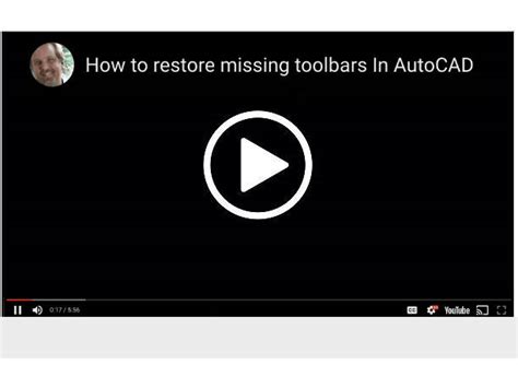 how to restore missing toolbars in autocad cadavenue