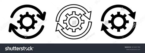 Set Update System Icons Gears Loading Stock Vector Royalty Free 1810431700 Shutterstock