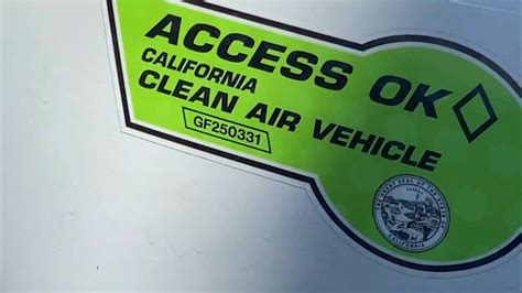Californias Clean Air Vehicle Decals For Carpool Lane Access Likely