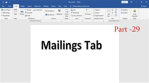 Ms Word Mailings Tab In Hindi Notes Printable Templates Free
