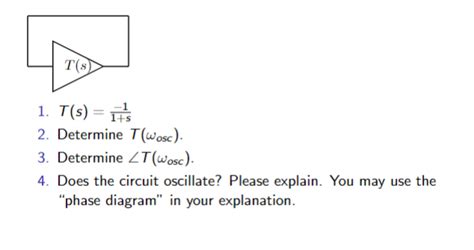 Solved 1 Ts1s−1 2 Determine Tωosc 3 Determine